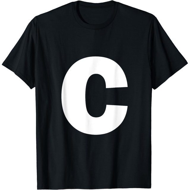 Letter C Capital Alphabet Monogram Initial T-Shirt - Walmart.com