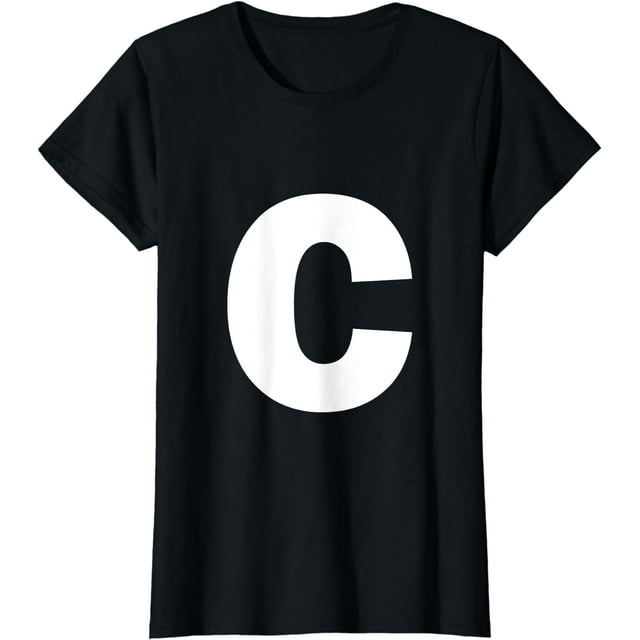 Letter C Capital Alphabet Monogram Initial T-Shirt - Walmart.com