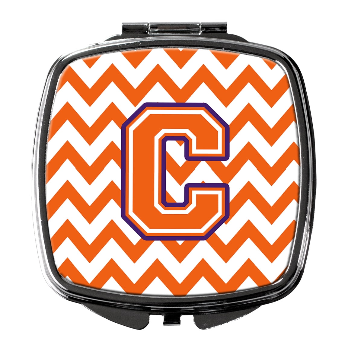 Letter C Chevron Orange and Regalia Compact Mirror - Walmart.com