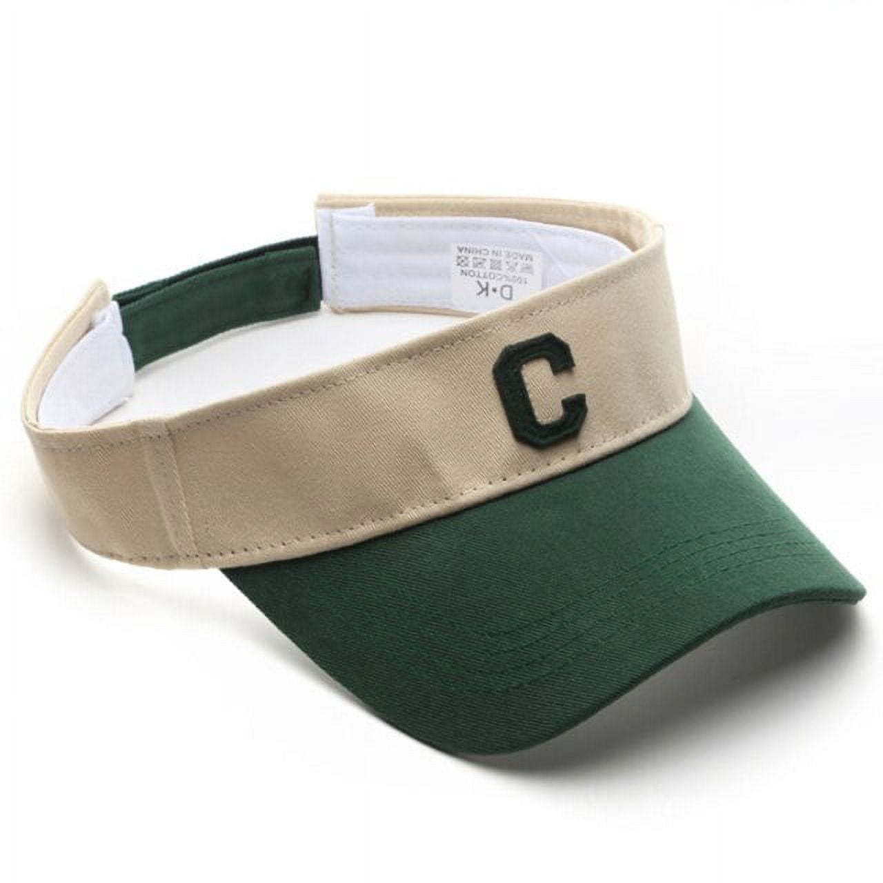 Letter C Embroidered Empty Top Hat Summer Colorblock Design Sunscreen ...