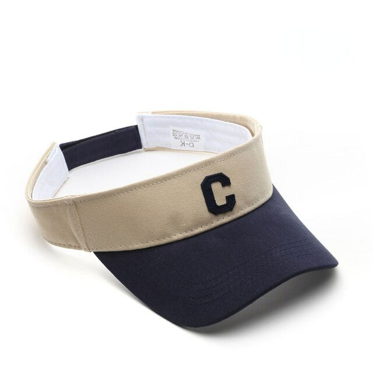 Letter C Embroidered Empty Top Hat Summer Colorblock Design Sunscreen ...