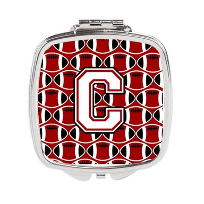 Letter C Football Cardinal & White Compact Mirror - Walmart.com