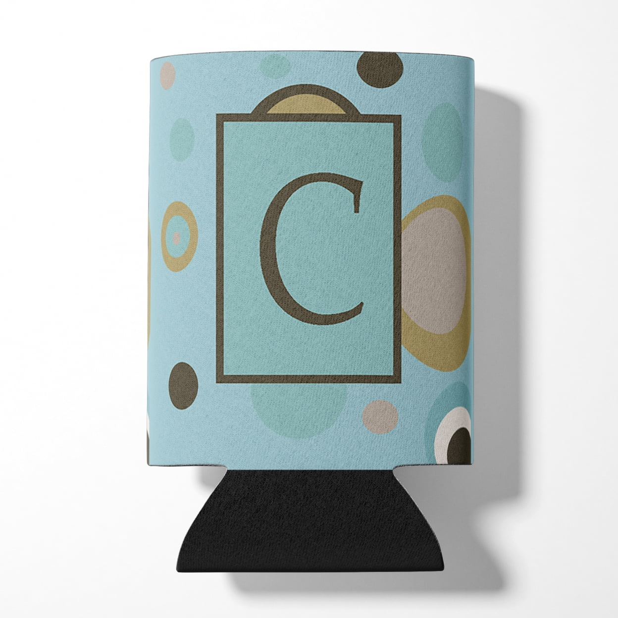 Letter C Initial Monogram - Blue Dots Can or Bottle Hugger - Walmart.com