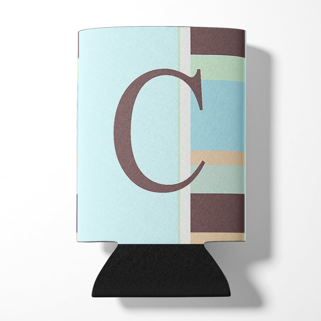 Letter C Initial Monogram - Blue Stripes Can or Bottle Hugger - Walmart.com