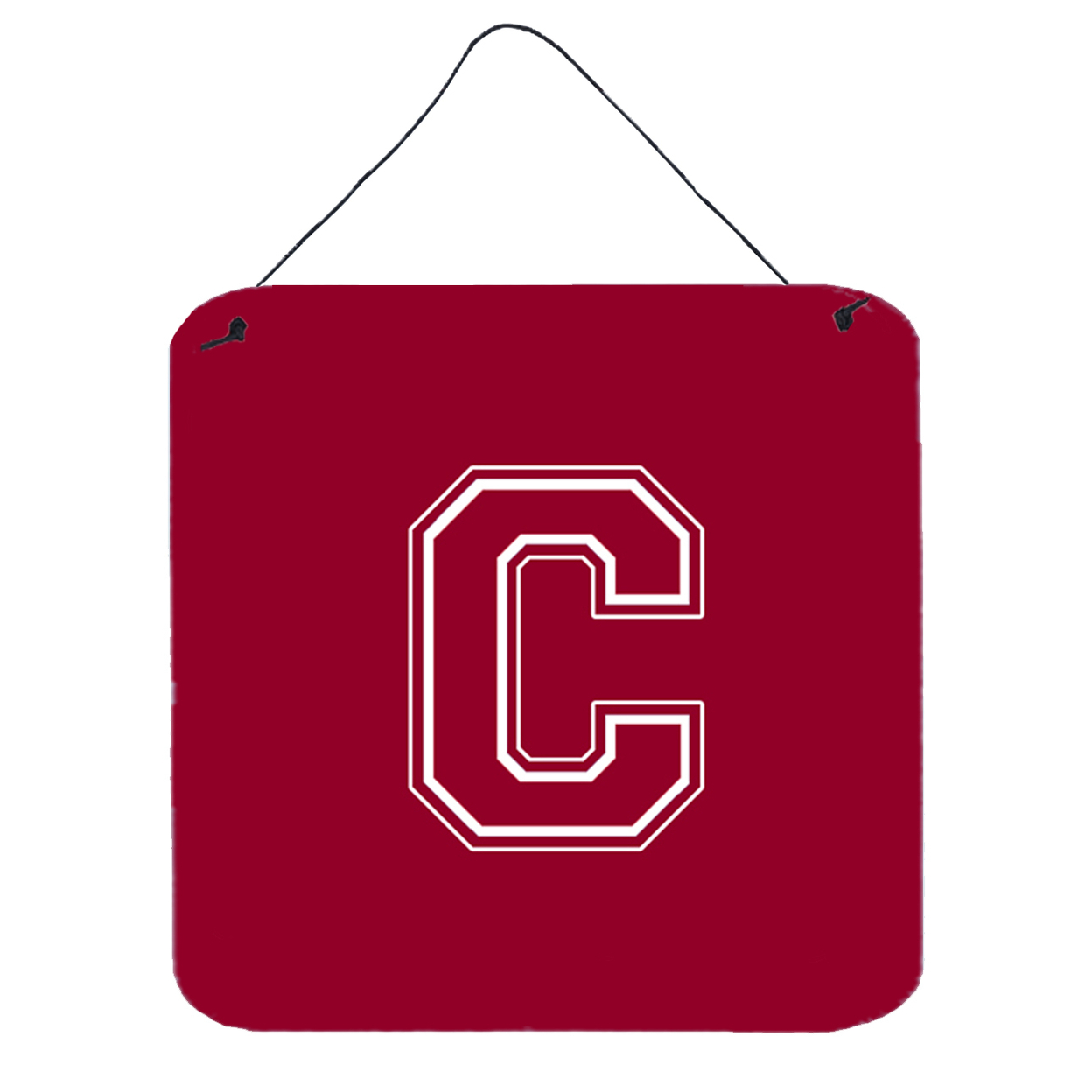 Letter C Initial Monogram - Maroon and White Wall or Door Hanging ...