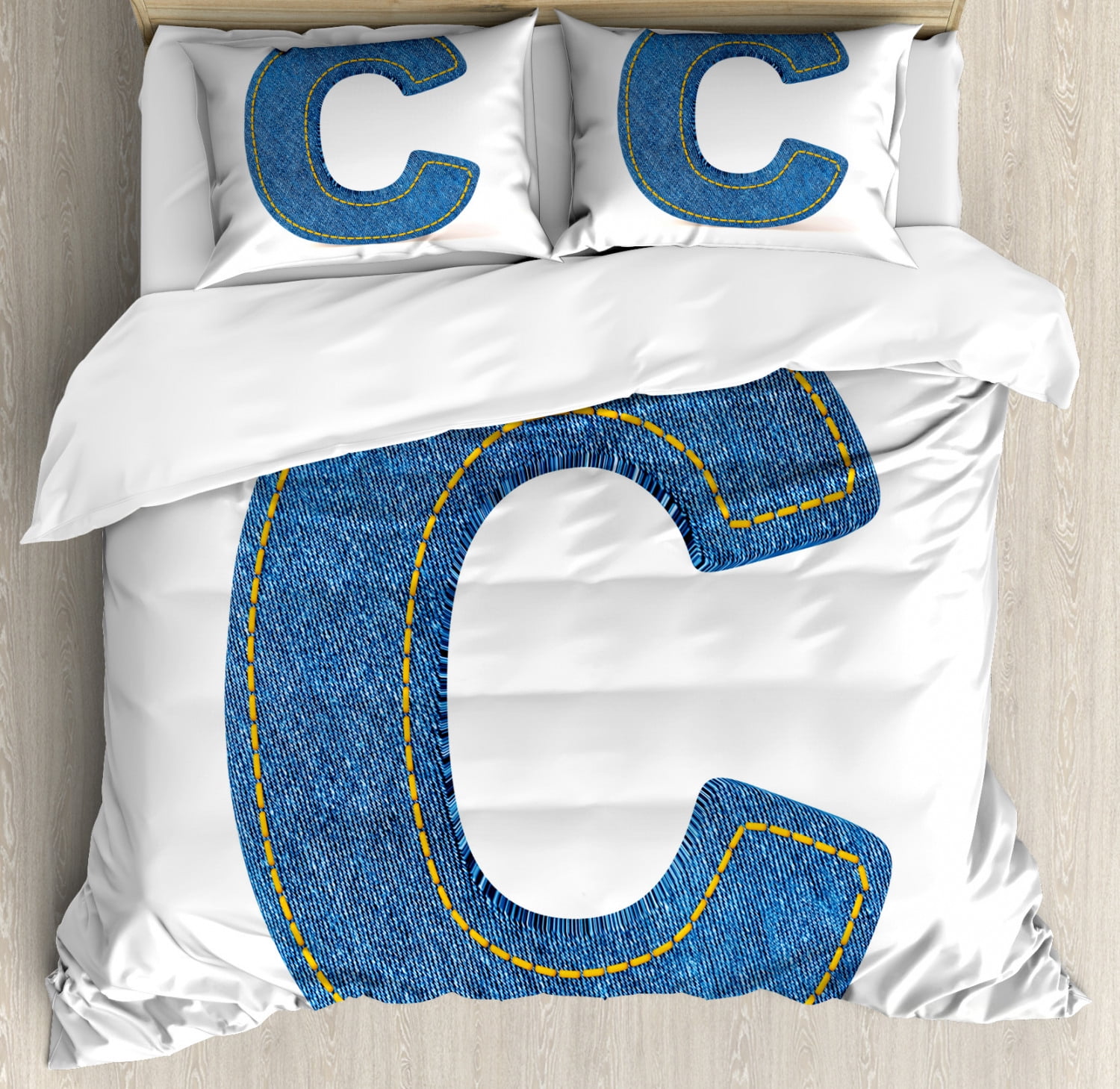 Letter C King Size Duvet Cover Set, Alphabet Sign Writing Language ...