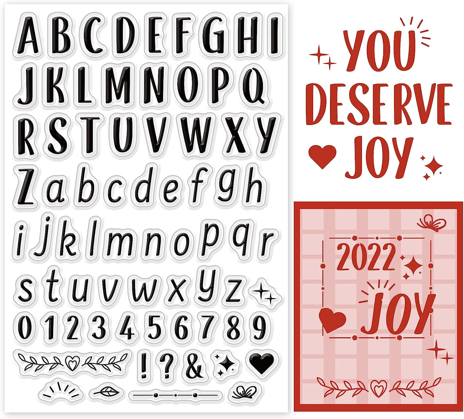 Letter Clear Stamps Alphabets A-Z Transparent Stamps Number Silicone ...