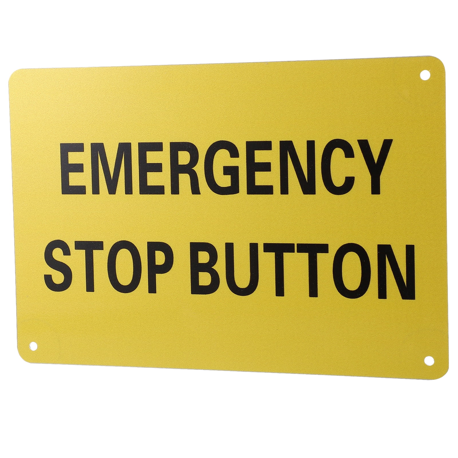 Letter Customized Security Sign Safety Emergency Stop Button Label ...
