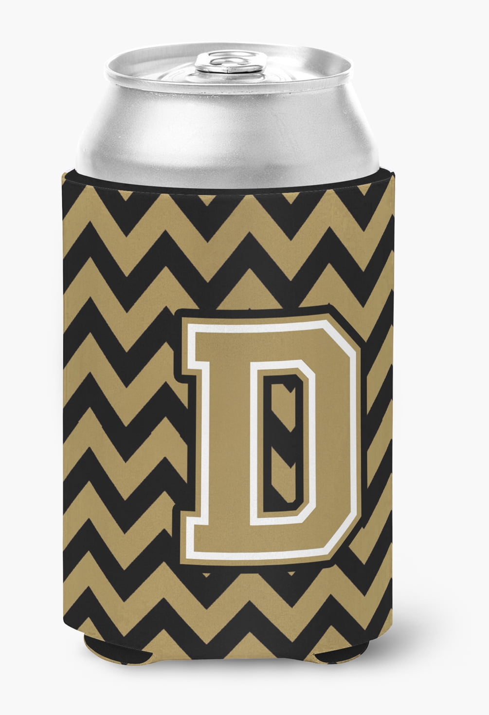 Letter D Chevron Black and Gold Can or Bottle Hugger - Walmart.com