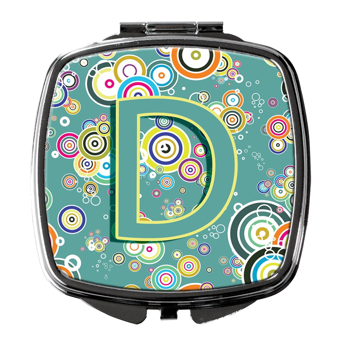 Letter D Circle Circle Teal Initial Alphabet Compact Mirror CJ2015-DSCM ...
