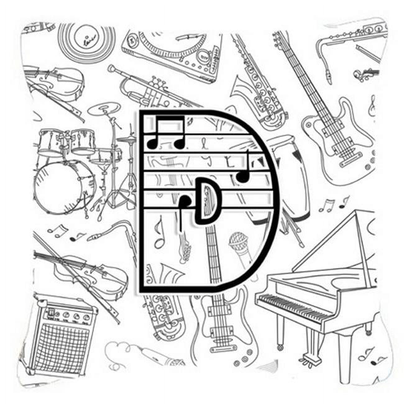 Letter D Musical Note Letters Canvas Fabric Decorative Pillow - Walmart.com
