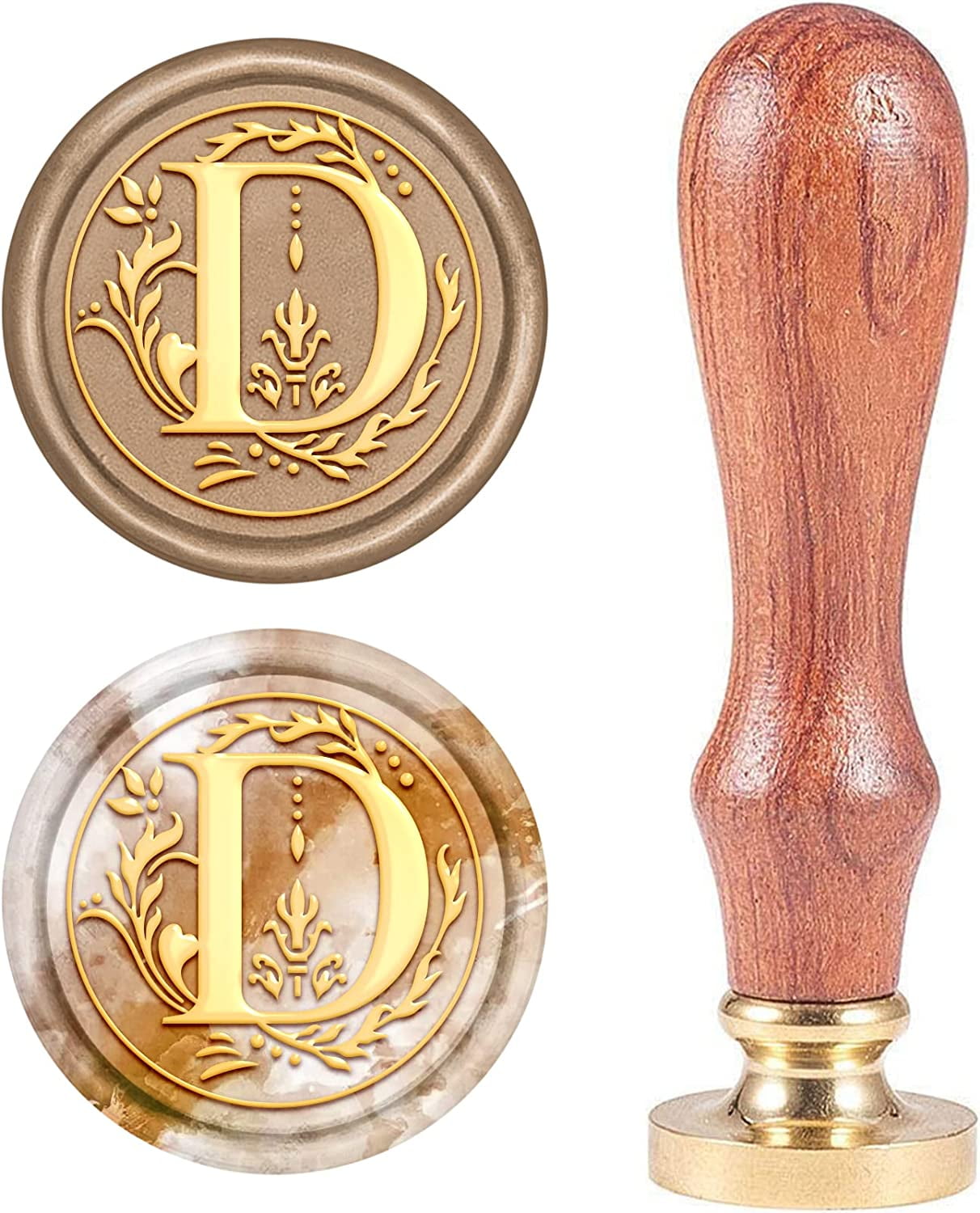 Letter D Wax Seal Stamp Initial Vintage Sealing Wax Stamps Alphabet ...