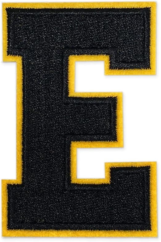 Letter E - 3" Embroidered Iron-on Letter Patches with Glue Back ...