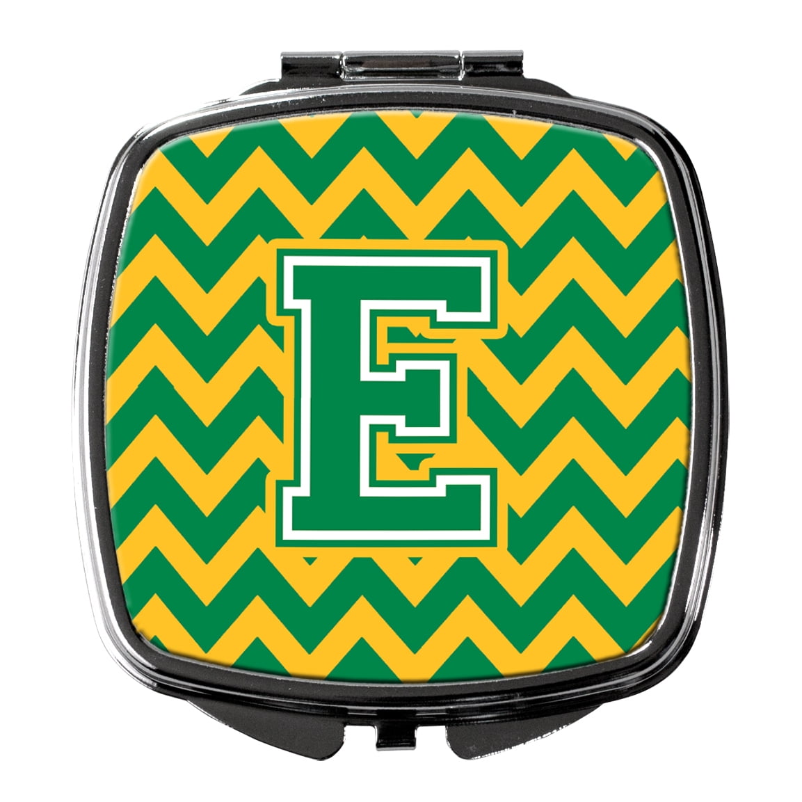 Letter E Chevron Green and Gold Compact Mirror CJ1059-ESCM - Walmart.com