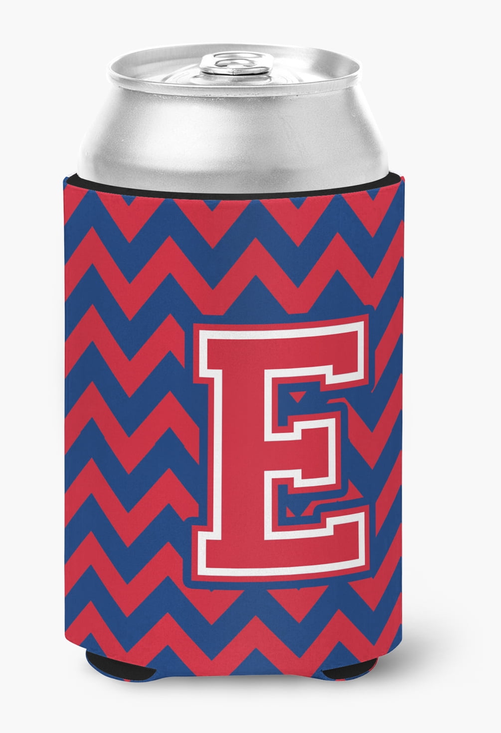Letter E Chevron Yale Blue and Crimson Can or Bottle Hugger - Walmart.com