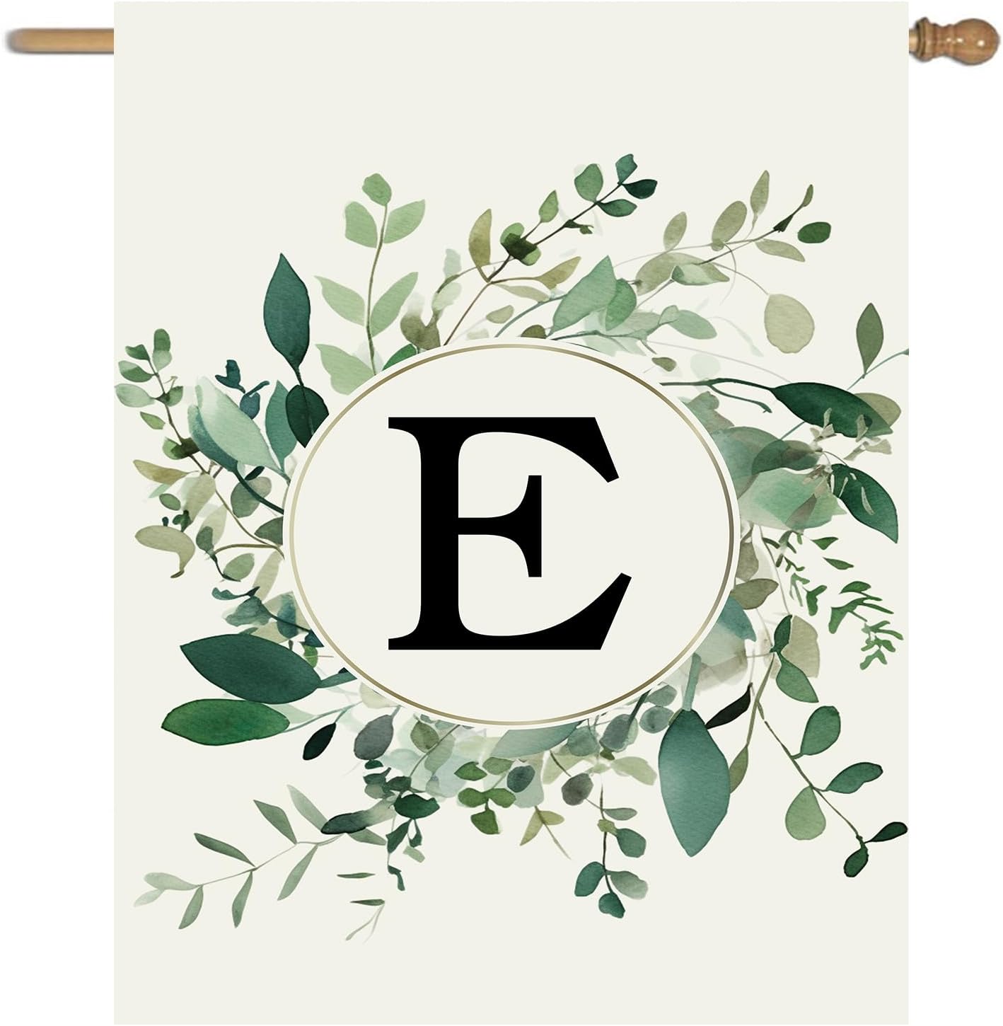 Letter E Garden Flag for Outside Monogram House Flags Double Sided ...