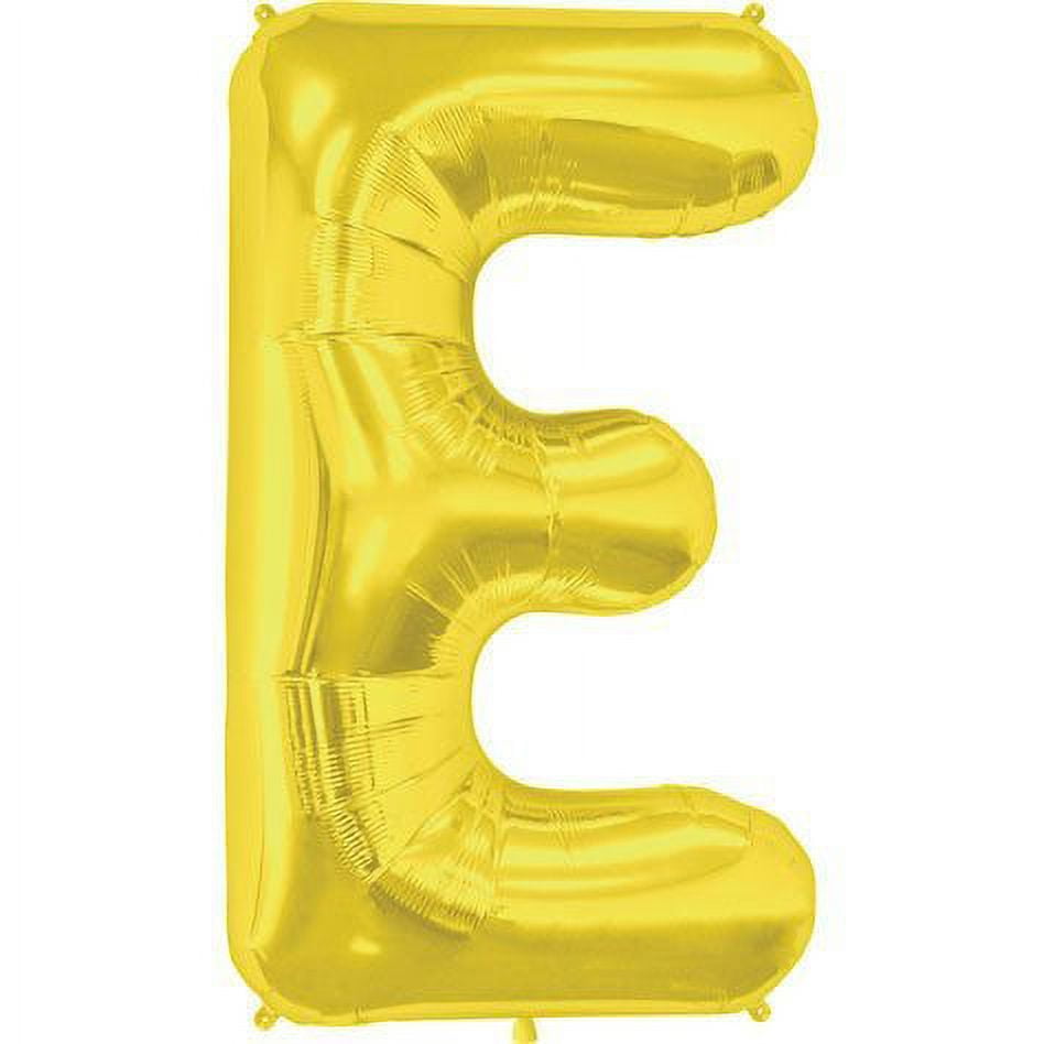Letter E - Gold Helium Foil Balloon - 34 inch - Walmart.com