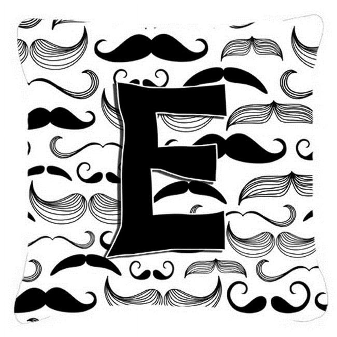 Letter E Moustache Initial Canvas Fabric Decorative Pillow - Walmart.com