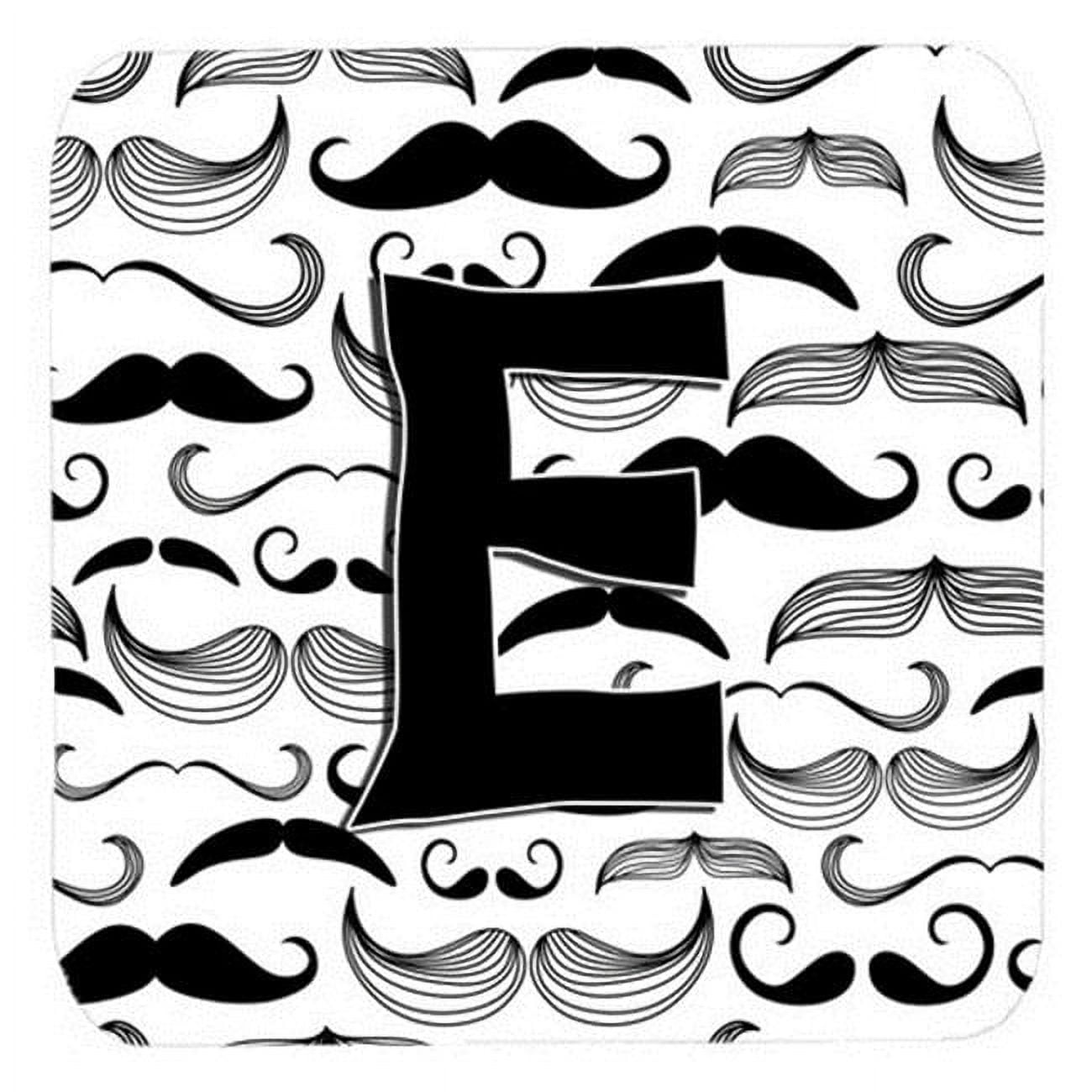 Letter E Moustache Initial Foam Coasters- Set Of 4 - Walmart.com