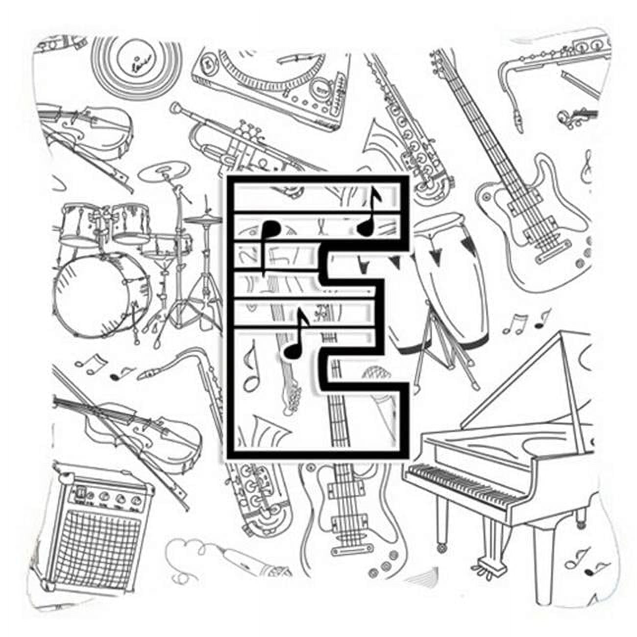 Letter E Musical Note Letters Canvas Fabric Decorative Pillow - Walmart.com