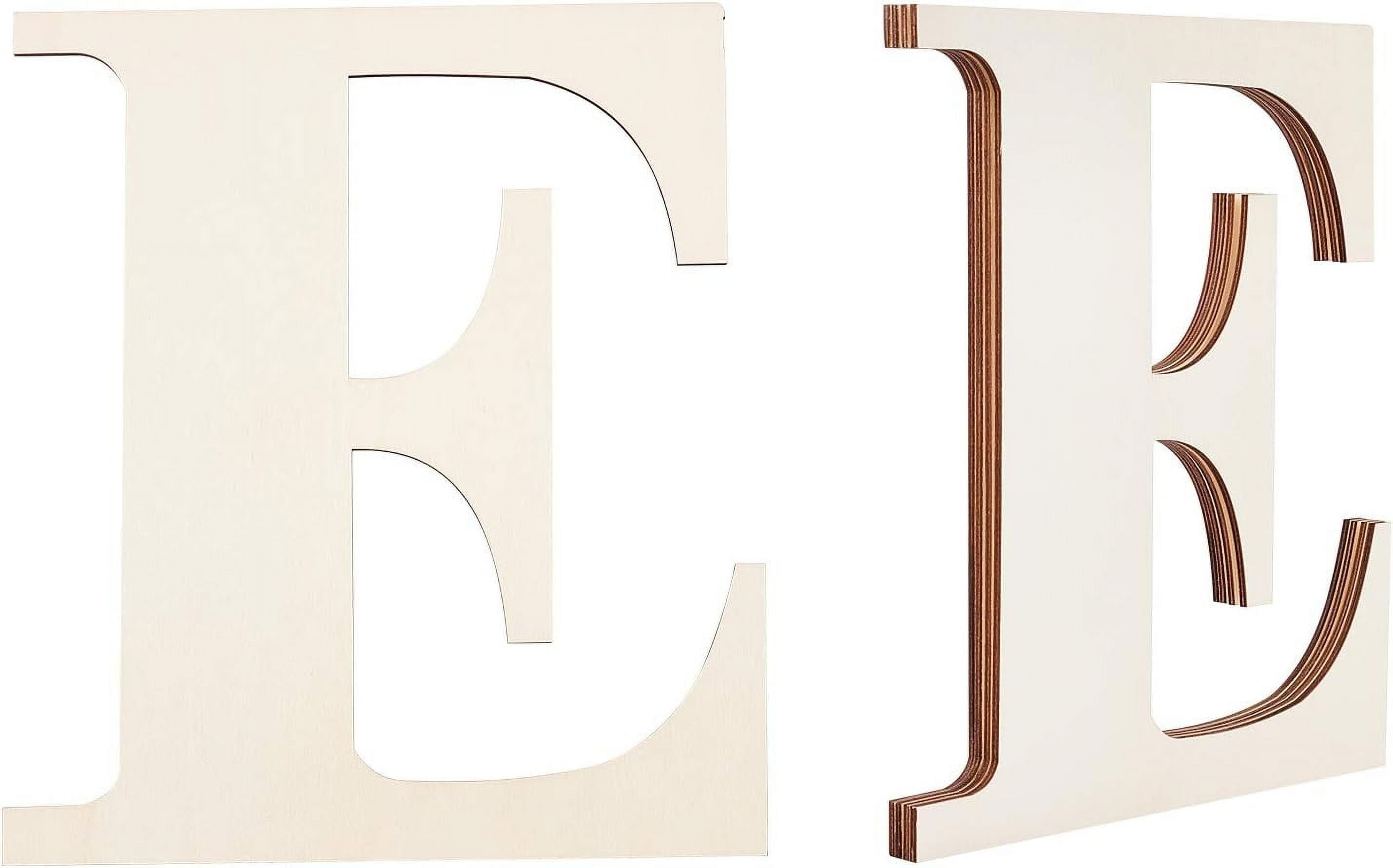 Letter E Shape Unfinished Wood Slices Laser Cut Wood Shapes for DIY ...