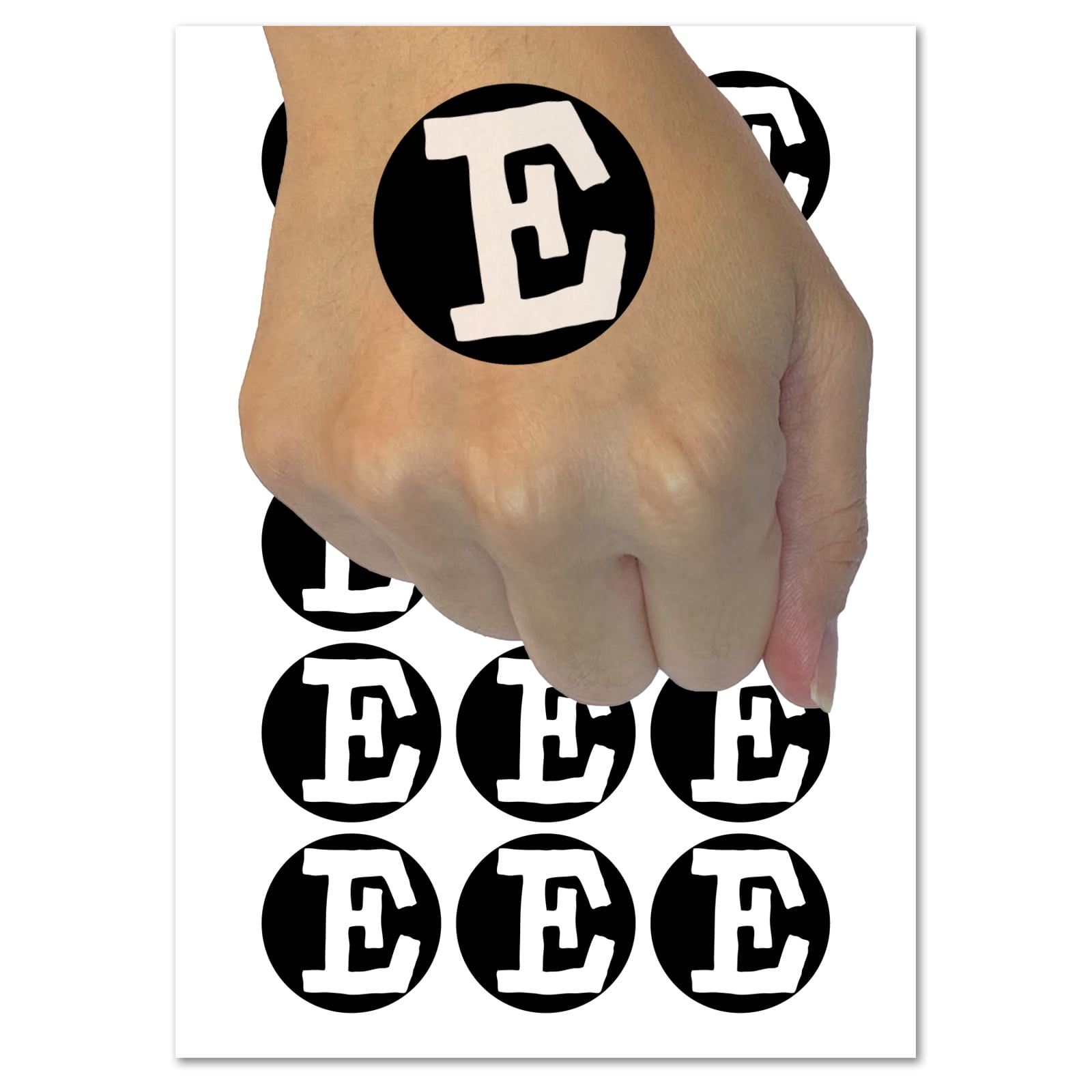 Letter E Uppercase Cute Typewriter Font Water Resistant Temporary ...