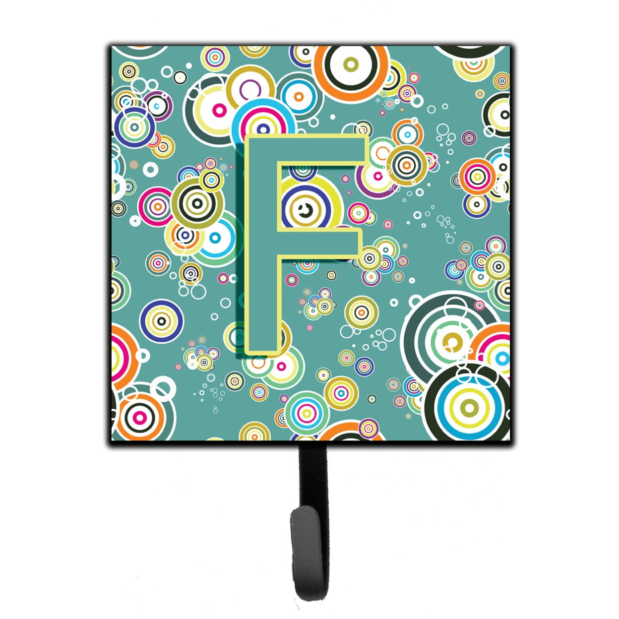 Letter F Circle Circle Teal Initial Alphabet Leash or Key Holder ...