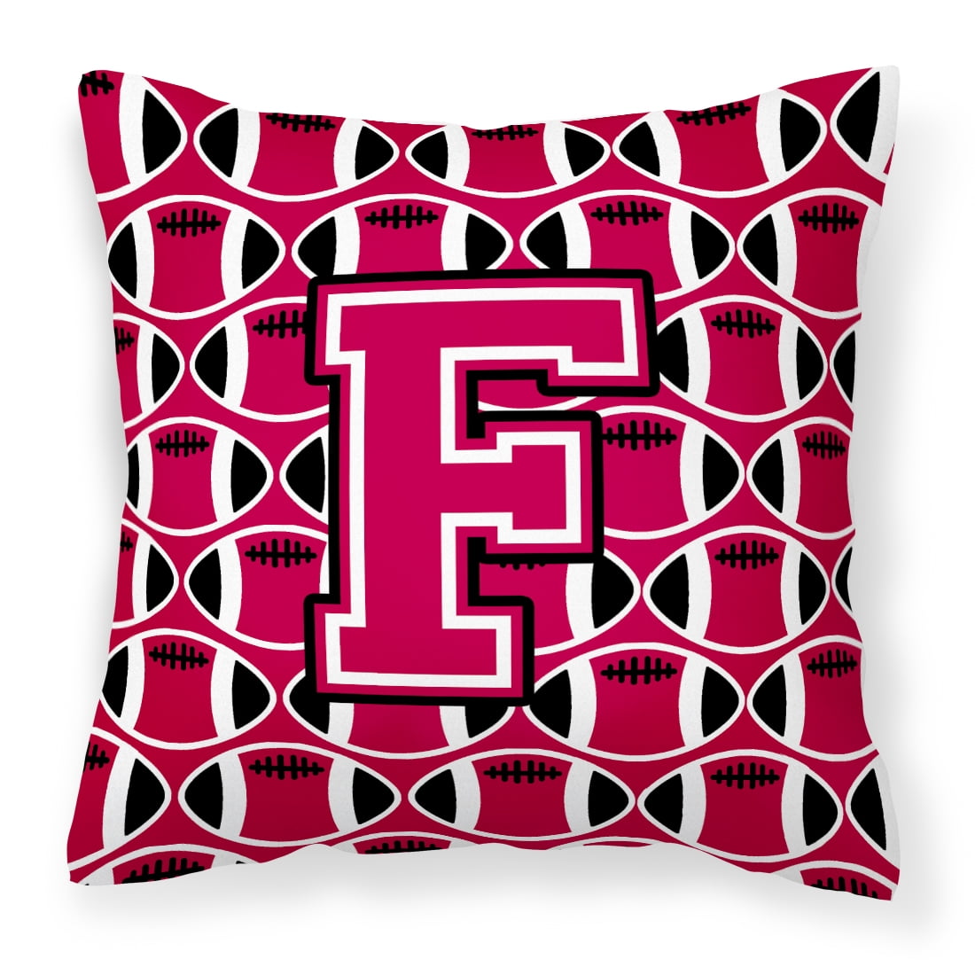 Letter F Football Crimson and White Fabric Decorative Pillow - Walmart.com