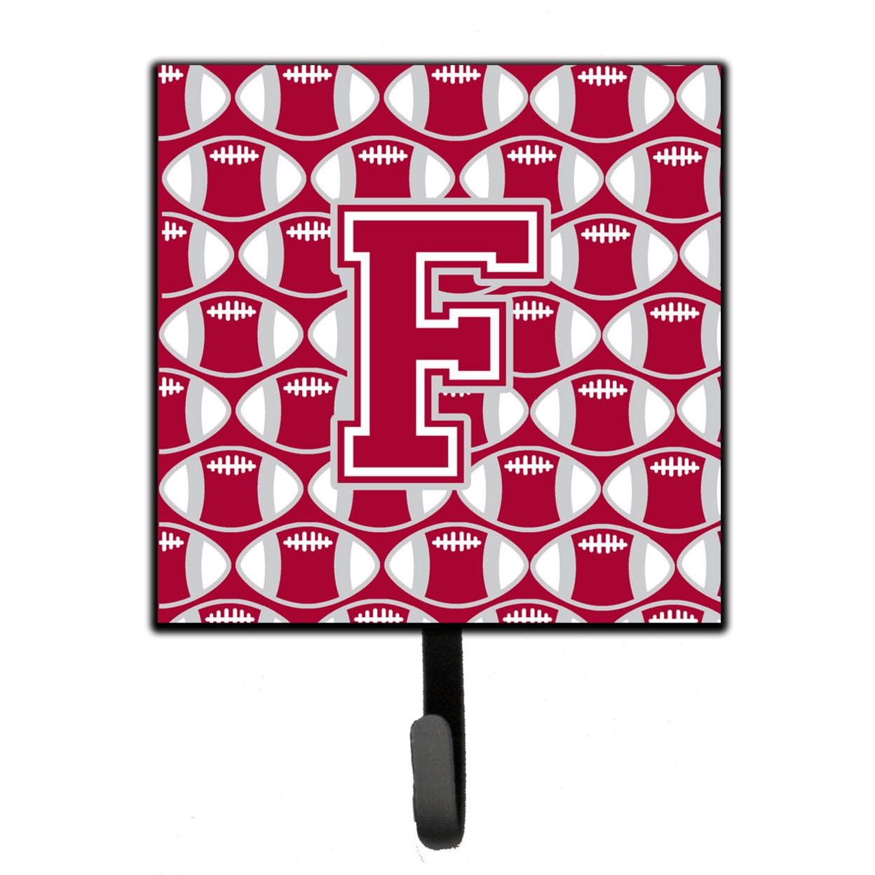 Letter F Football Crimson grey and white Leash or Key Holder - Walmart.com