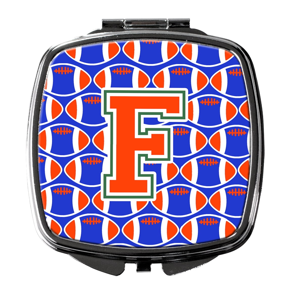 Letter F Football Green Blue and Orange Compact Mirror CJ1083-FSCM ...