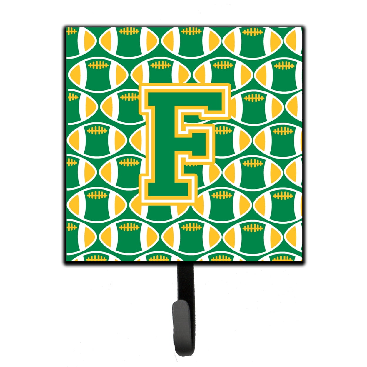 Letter F Football Green and Gold Leash or Key Holder - Walmart.com