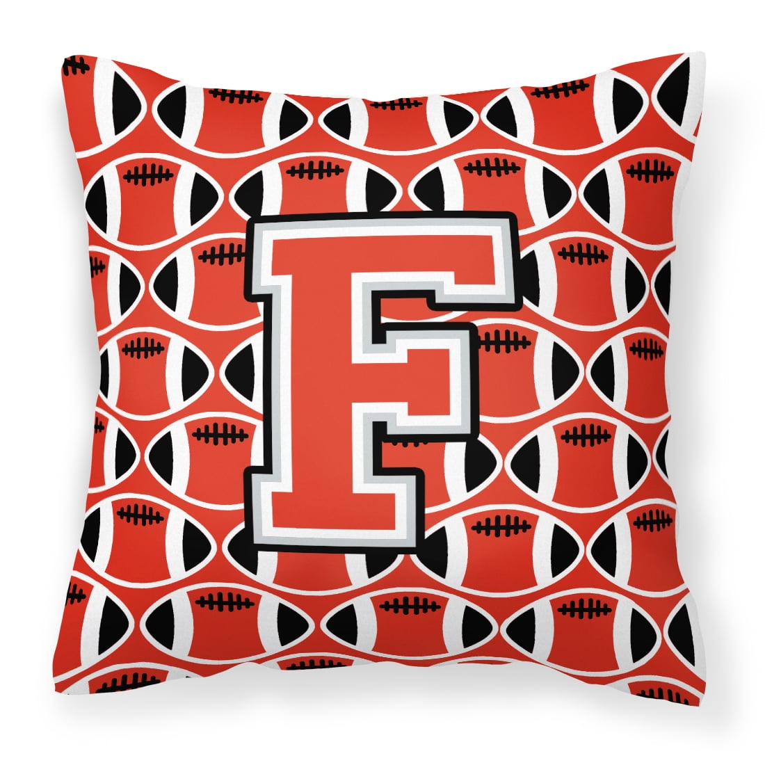 Letter F Football Scarlet and Grey Fabric Decorative Pillow - Walmart.com