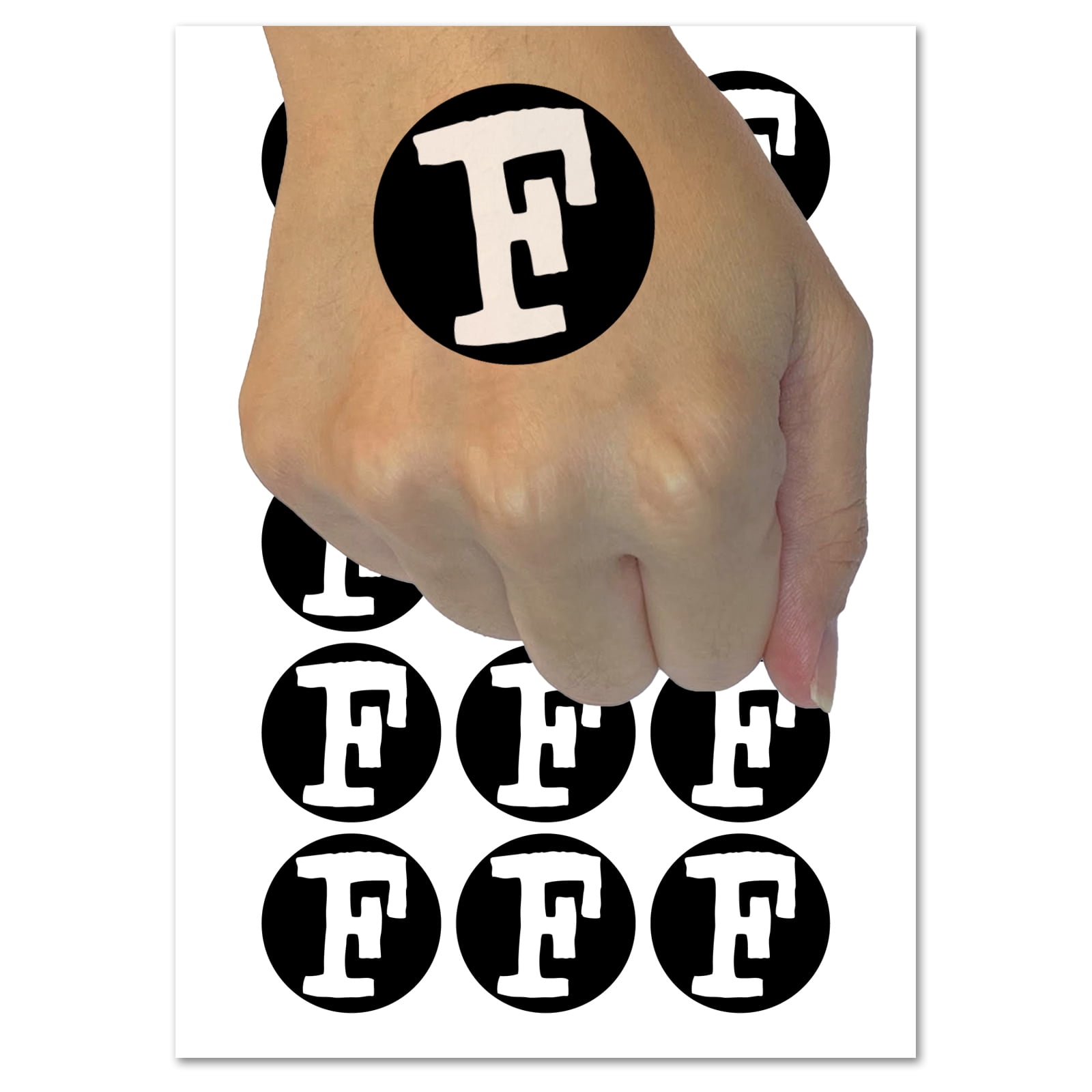 Letter F Uppercase Cute Typewriter Font Water Resistant Temporary ...