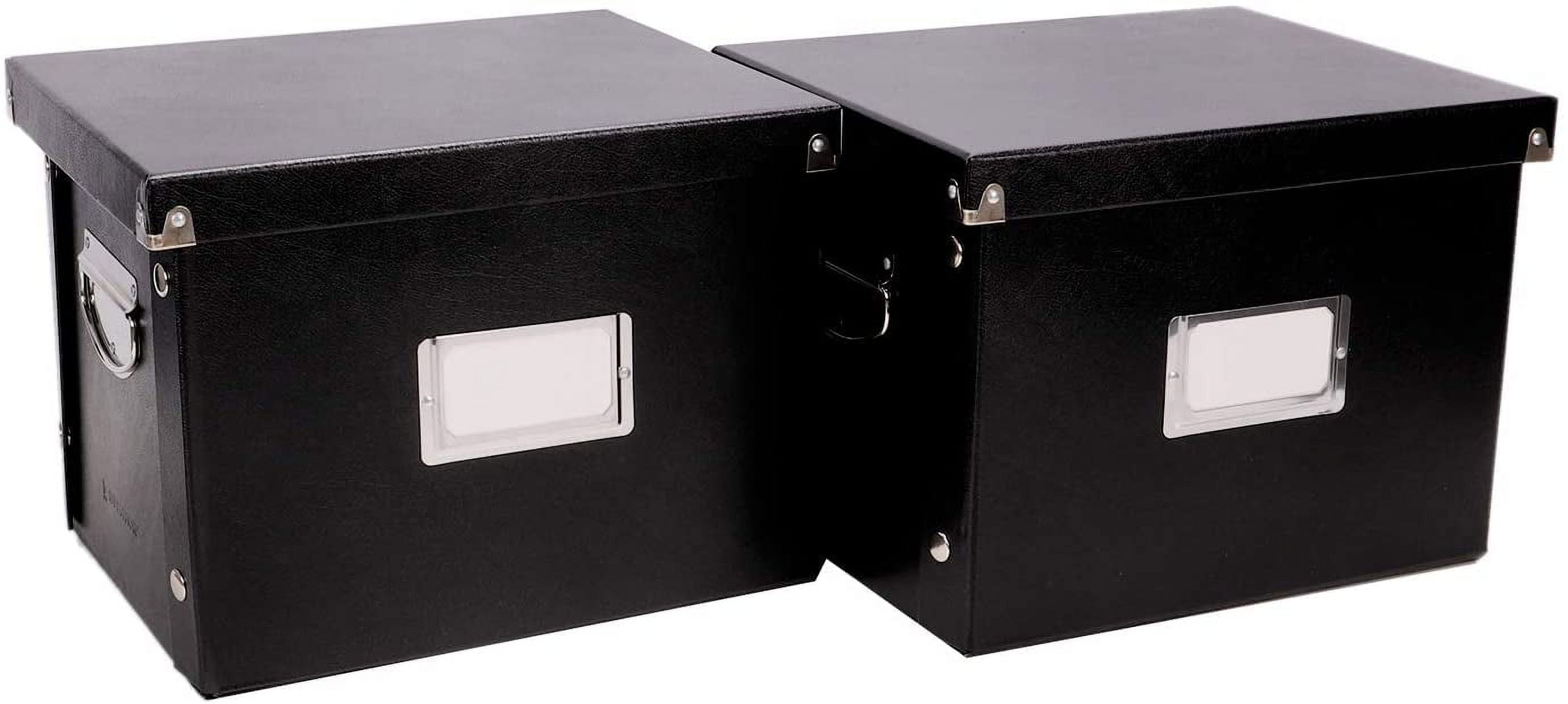 Letter File Box, Black 2 PK - Walmart.com