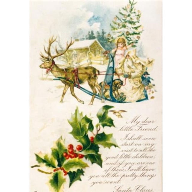 Letter From Santa-My Dear Little Friend Nostalgia Cards Poster Print 18 ...