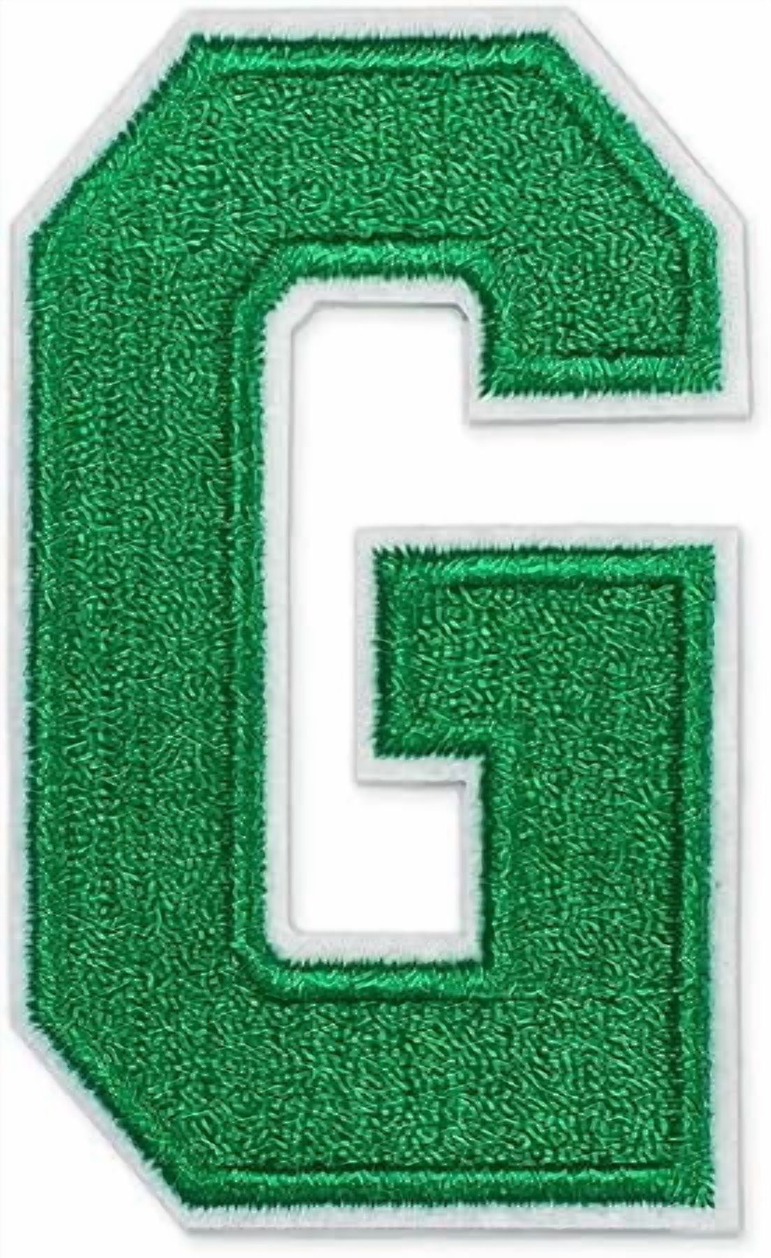 Letter G - 3" Embroidered Iron-on Letter Patches with Glue Back, Alphabet Applique Patches, 1 pc ...