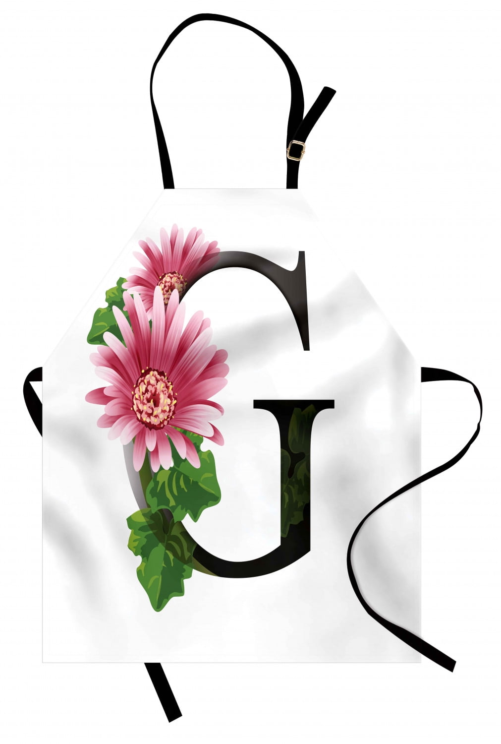 Letter G Apron Alphabet Letter with Blossoming Gerbera Flower and G ...