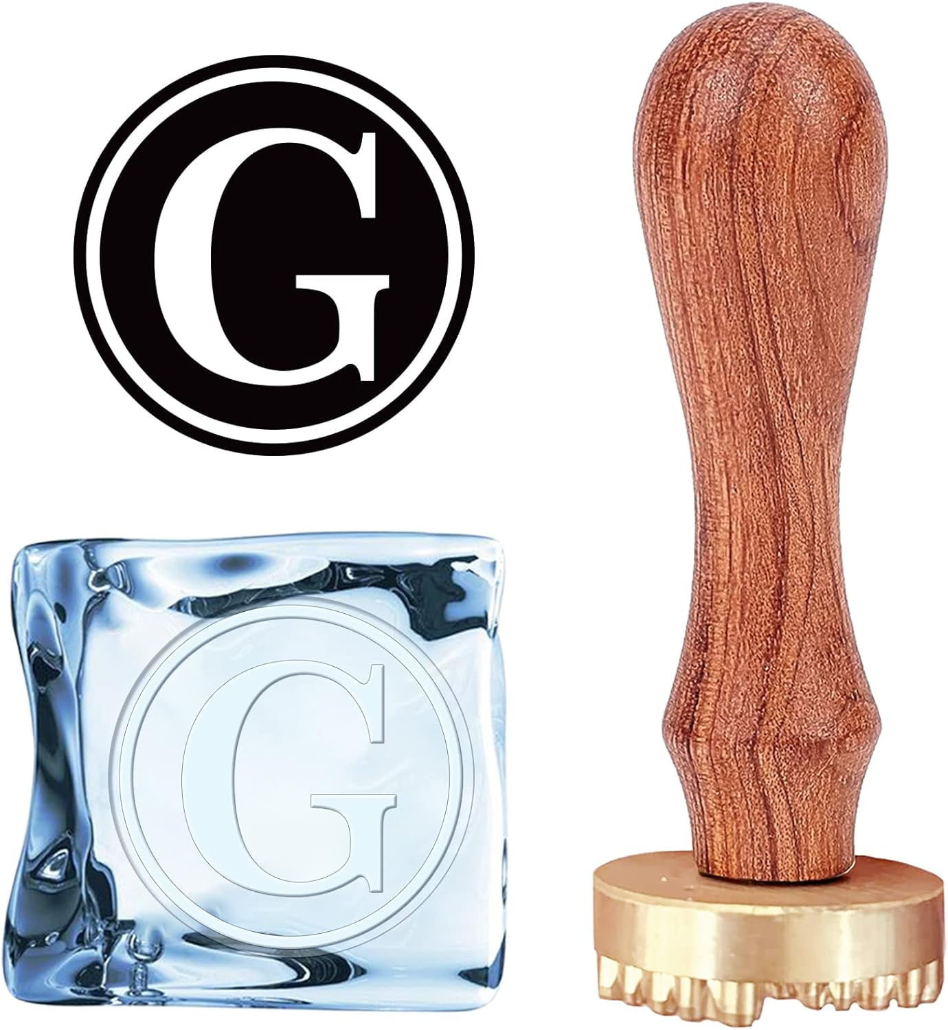 Letter Ice Stamp G Ice Cube Stamp Ice Branding Stamp with Removable ...