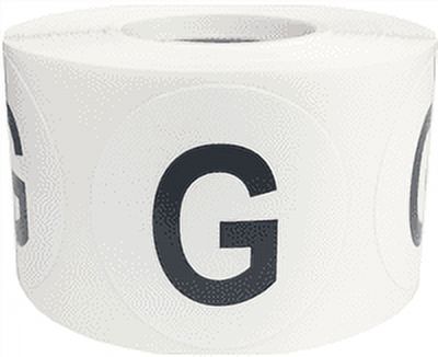 Letter G Inventory Labels 1.5 inch Round Circle Dots 500 Adhesive ...