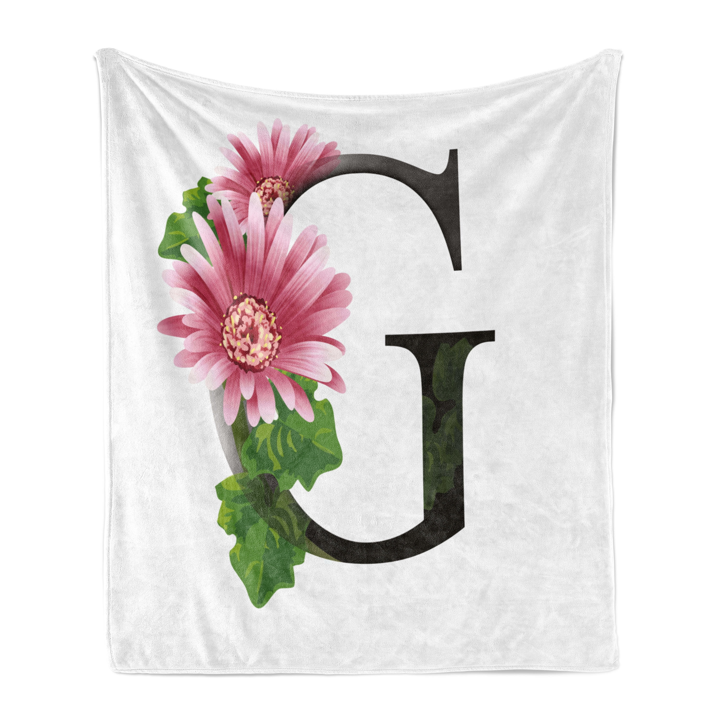 Letter G Soft Flannel Fleece Throw Blanket, Alphabet Letter with ...