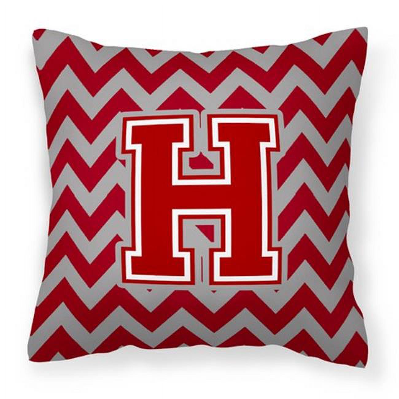 Letter H Chevron Maroon & White Fabric Decorative Pillow - Maroon ...