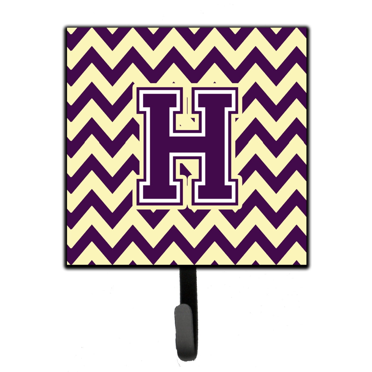 Letter H Chevron Purple and Gold Leash or Key Holder - Walmart.com