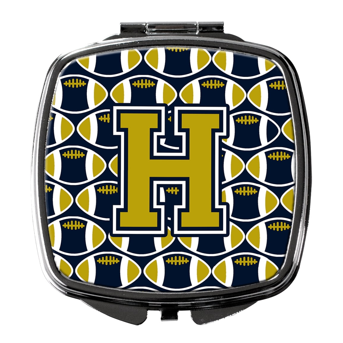 Letter H Football Blue and Gold Compact Mirror CJ1074-HSCM - Walmart.com