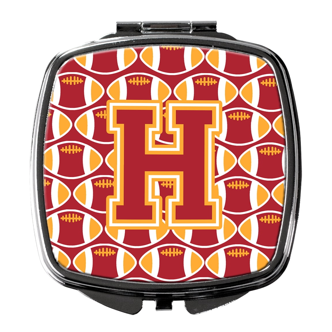 Letter H Football Cardinal and Gold Compact Mirror - Walmart.com
