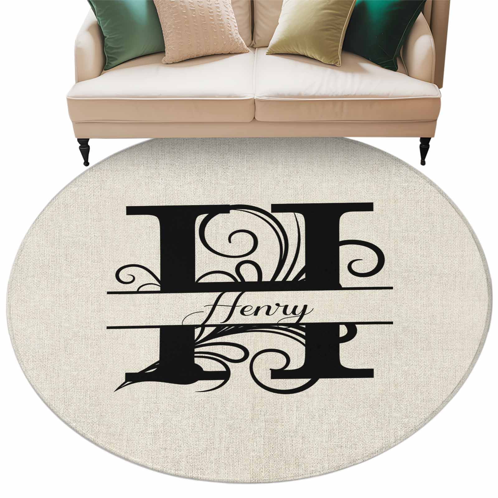 Letter H Large Area Rugs for Bedroom Living Room, Soft Non Slip Carpet ...