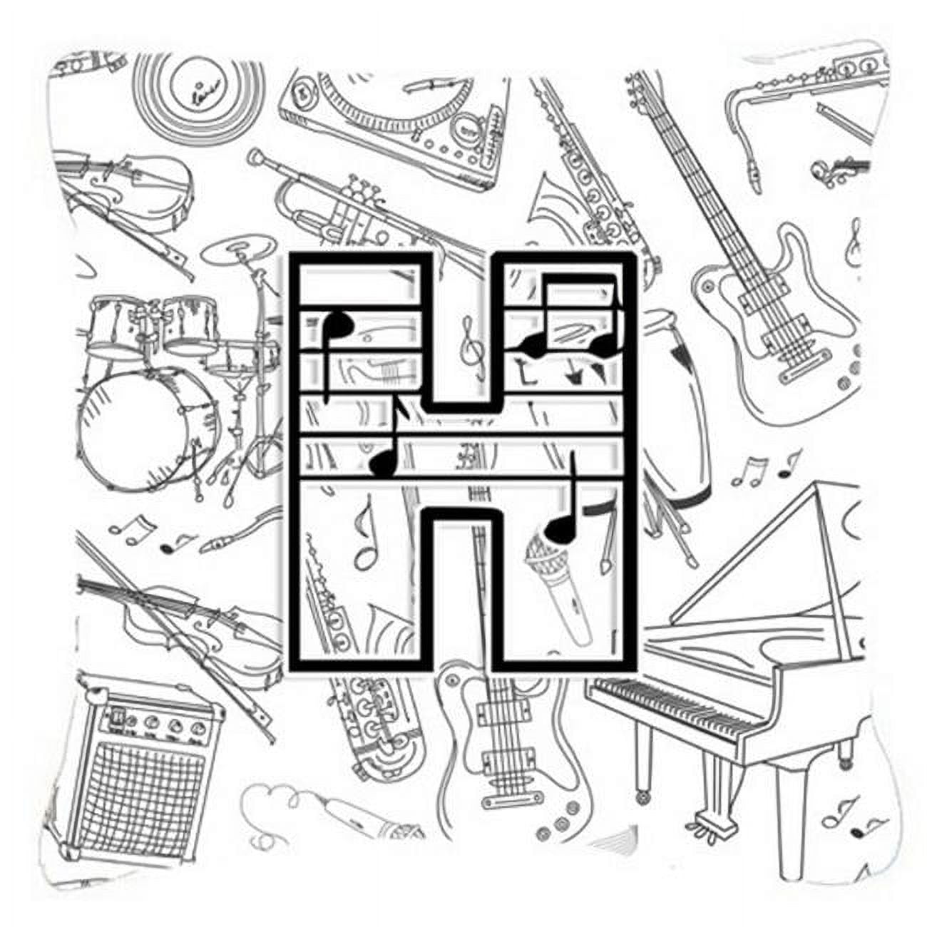 Letter H Musical Note Letters Canvas Fabric Decorative Pillow - Walmart.com