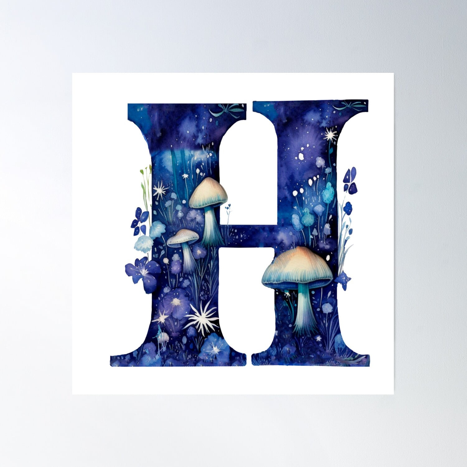 Letter H Orange Mushrooms Alphabet Personal Name Goblin Fairytale Aesthetic Goblincore Fairycore ...