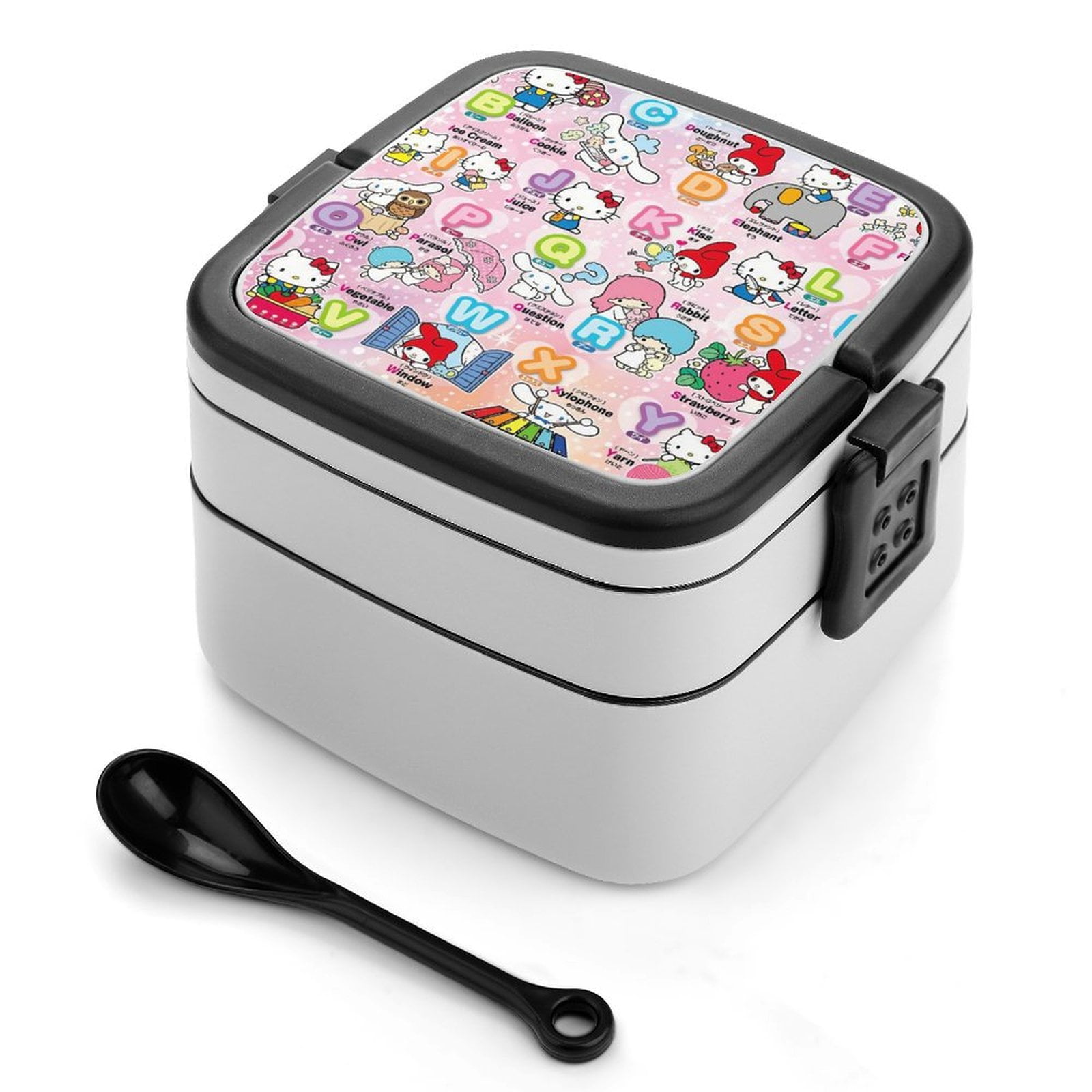 Letter Hello Kitty3326 Reusable Bento Boxes Lunch Box Double Layer ...