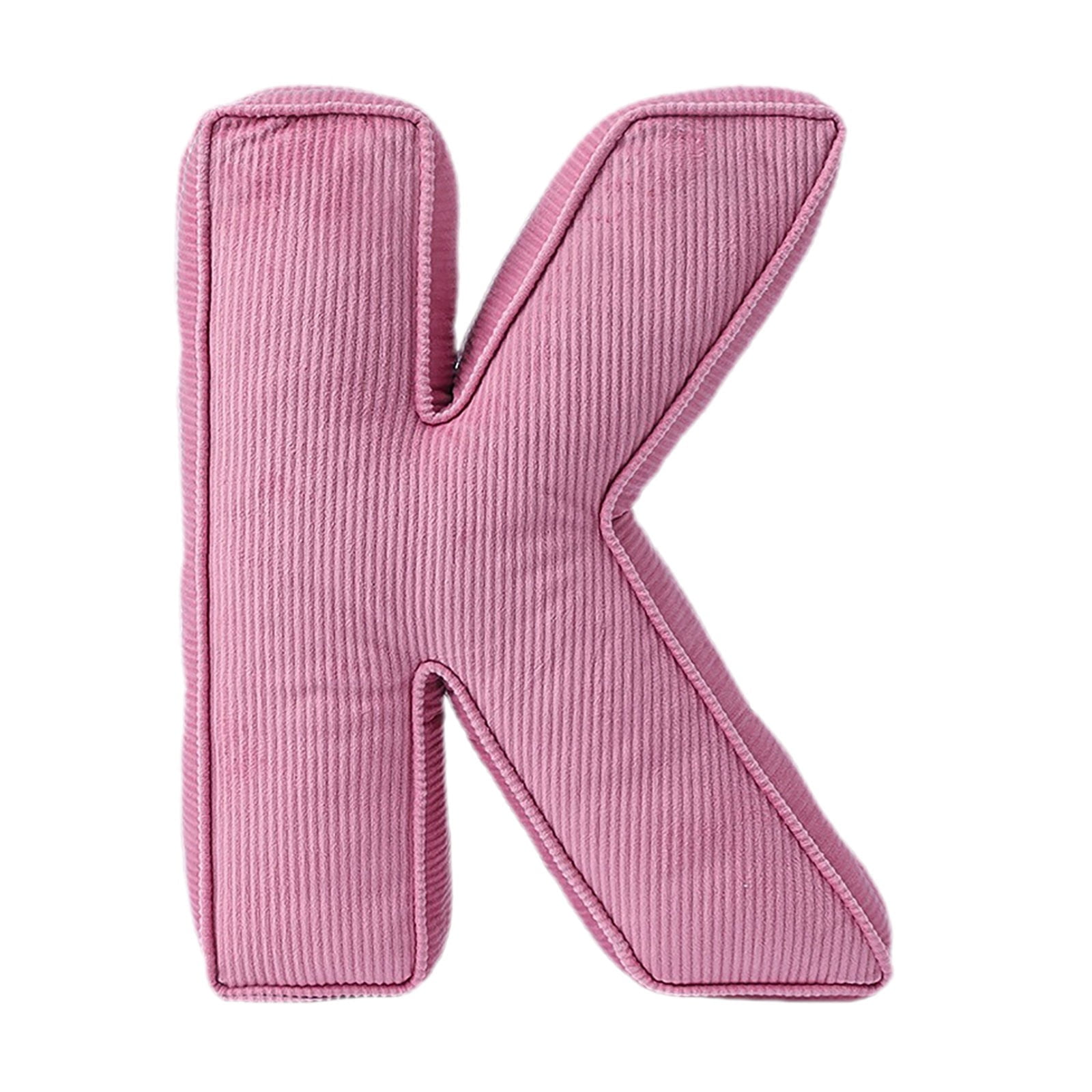Letter Hugging Throw Pillows - Decorative Corduroy Initial Shaped ...