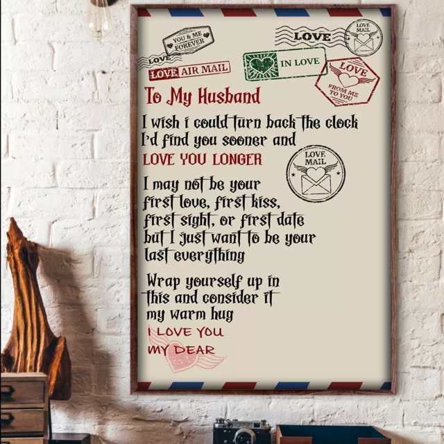 Letter To My Husband I Wish I Could Turn Back The Clock Poster NO ...